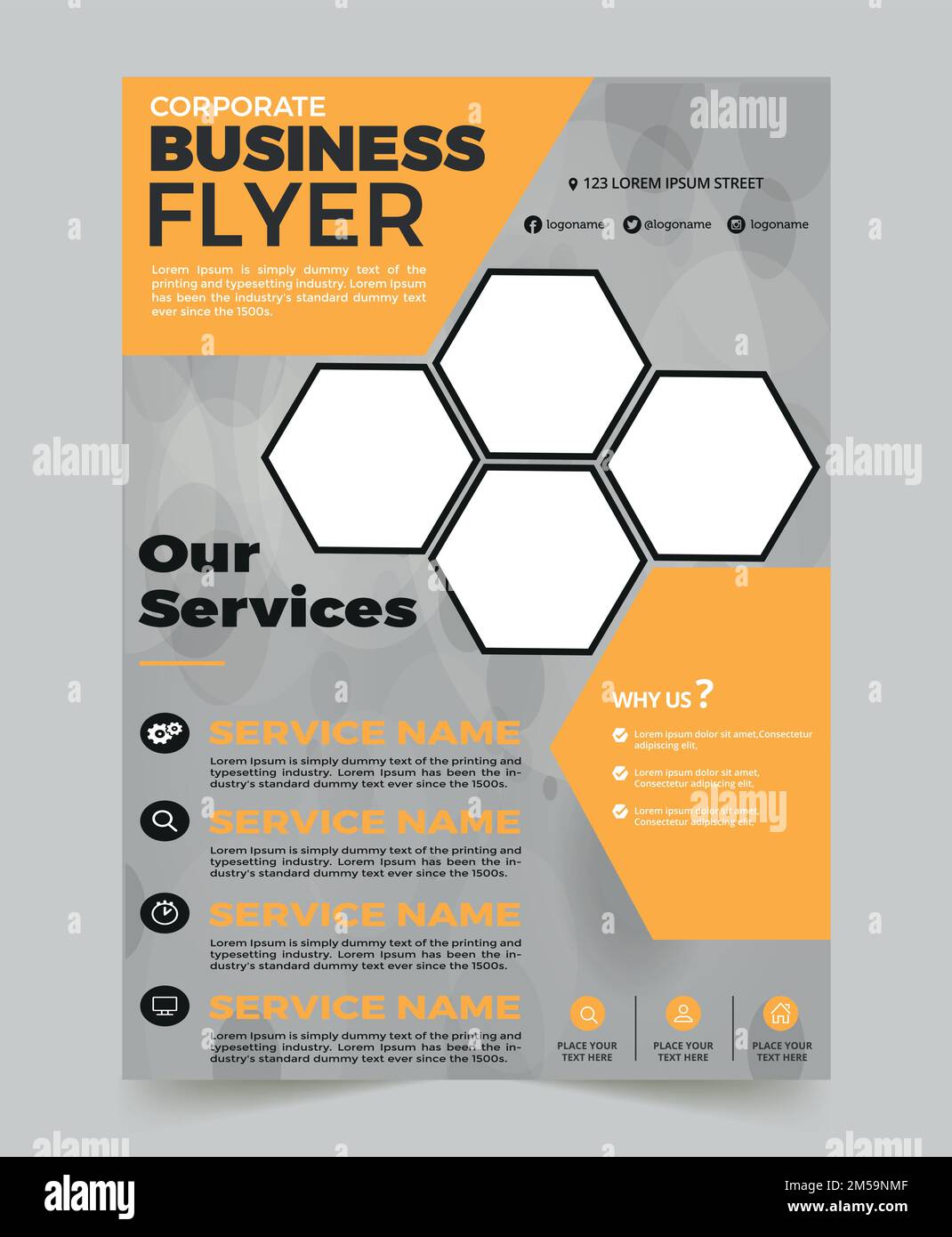 Professional business flyer design for business advertisement. Two ...