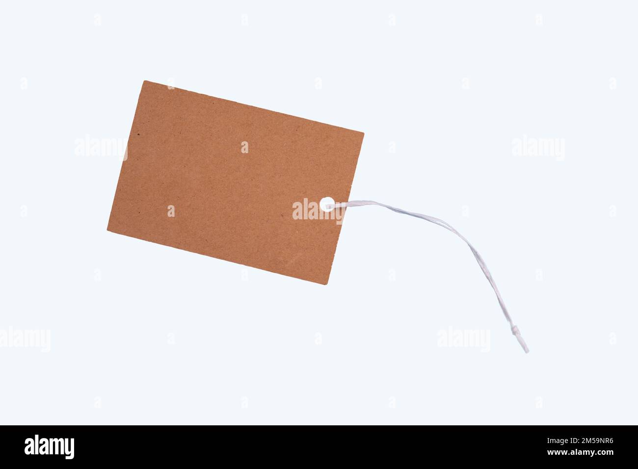 plain brown card retail gift or identity tag isolated on a white ...