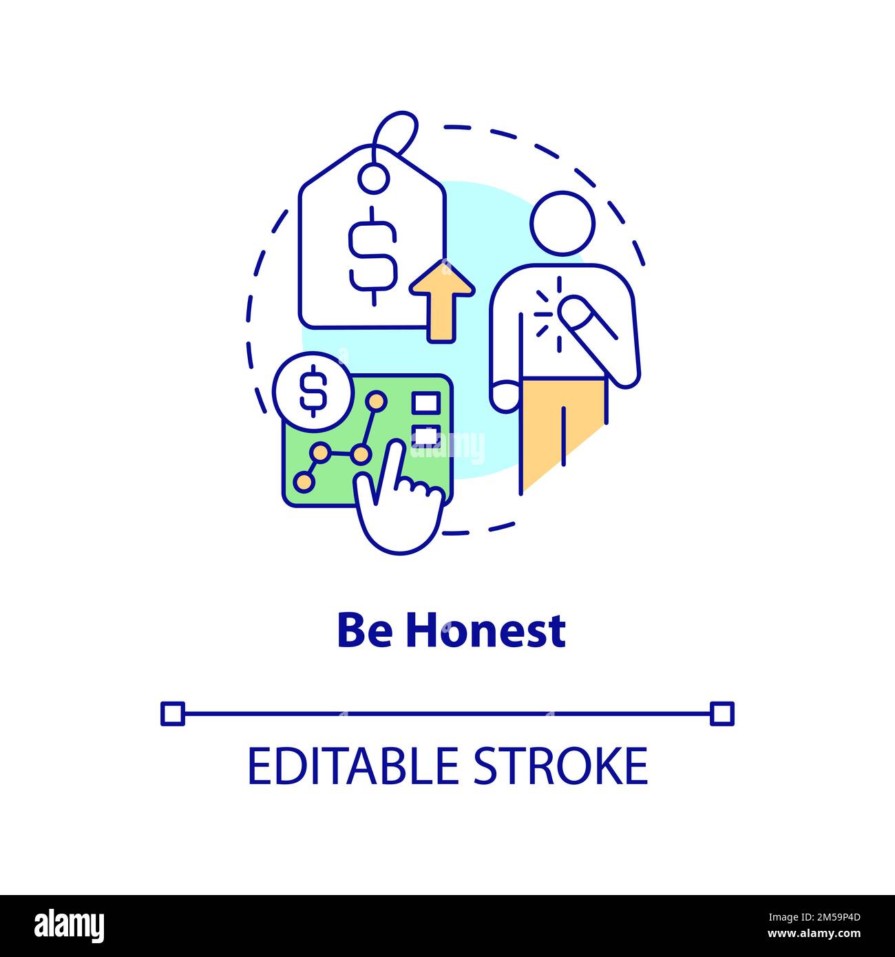 Be honest concept icon Stock Vector Image & Art - Alamy