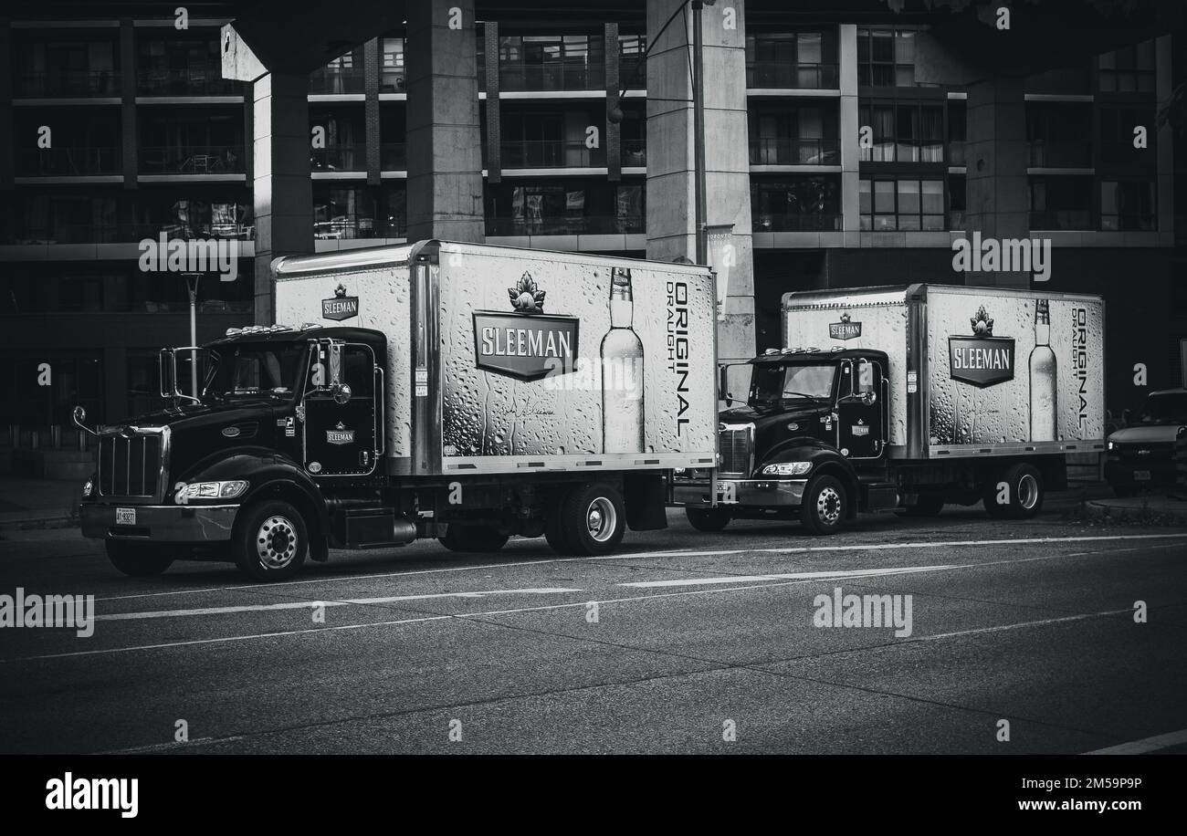 Toronto Canada Sleeman Original draught Delivery Trucks taken in City ...