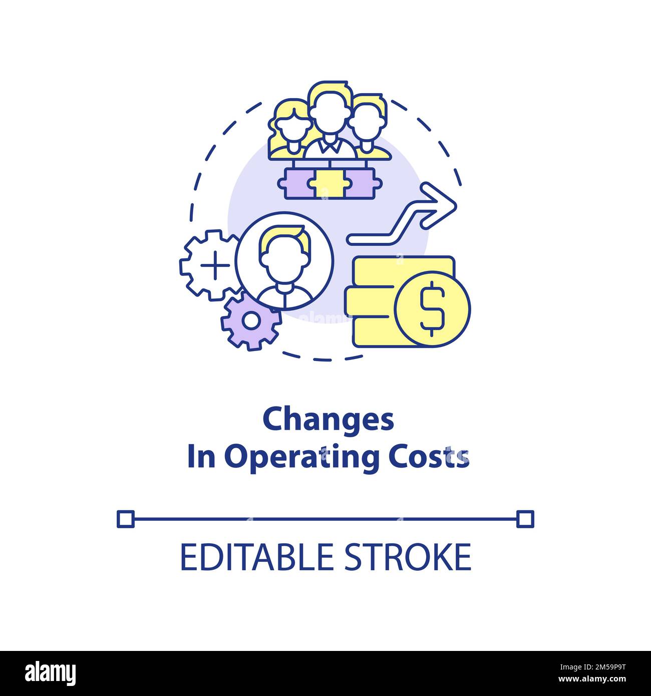 Changes in operating costs concept icon Stock Vector Image & Art - Alamy