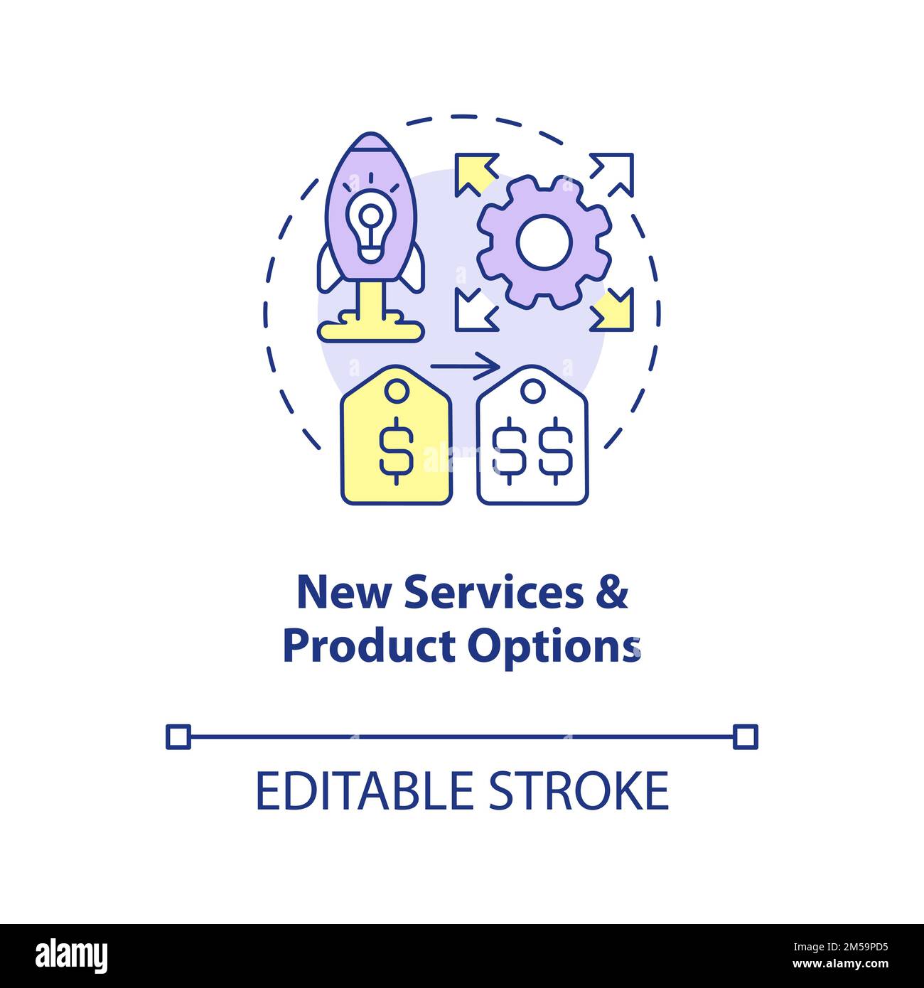 New services and product options concept icon Stock Vector Image & Art ...