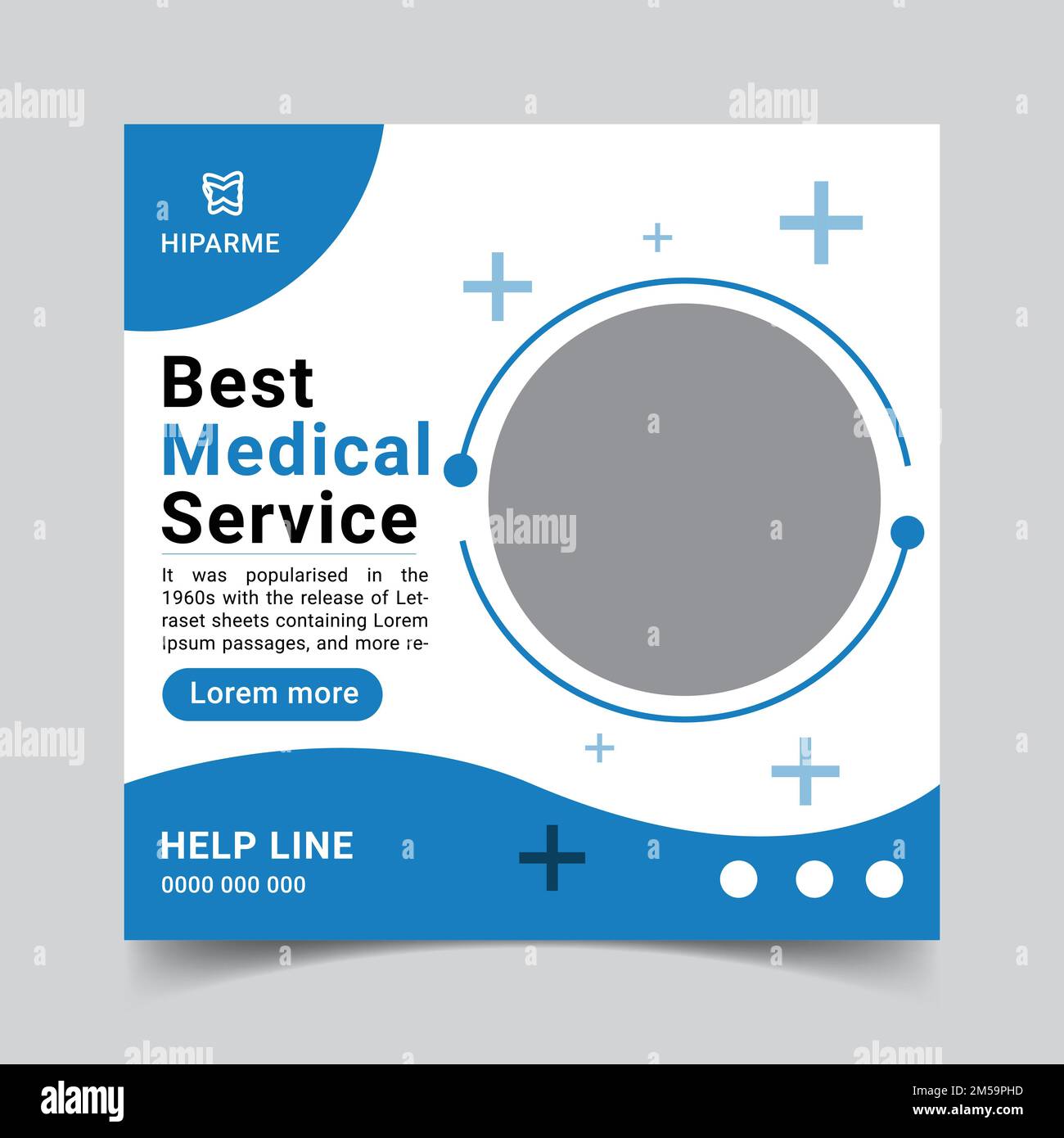 Medical and health care social media post template design collection ...