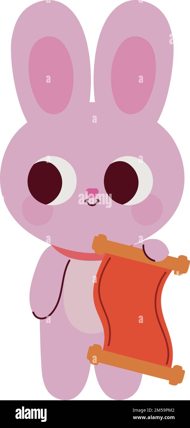 pink rabbit illustration Stock Vector Image & Art - Alamy