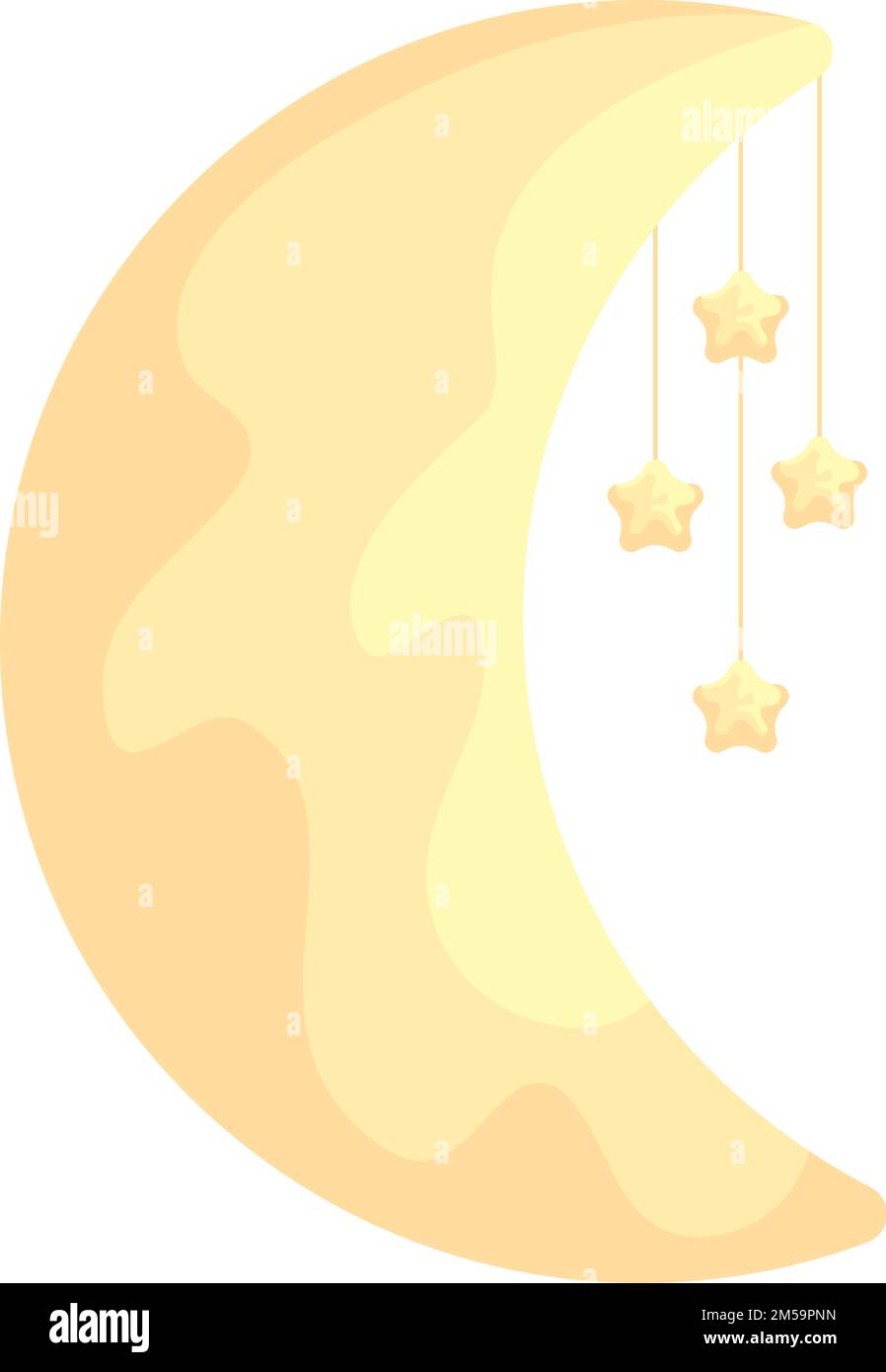 Gold glitter moon icon hi-res stock photography and images - Alamy