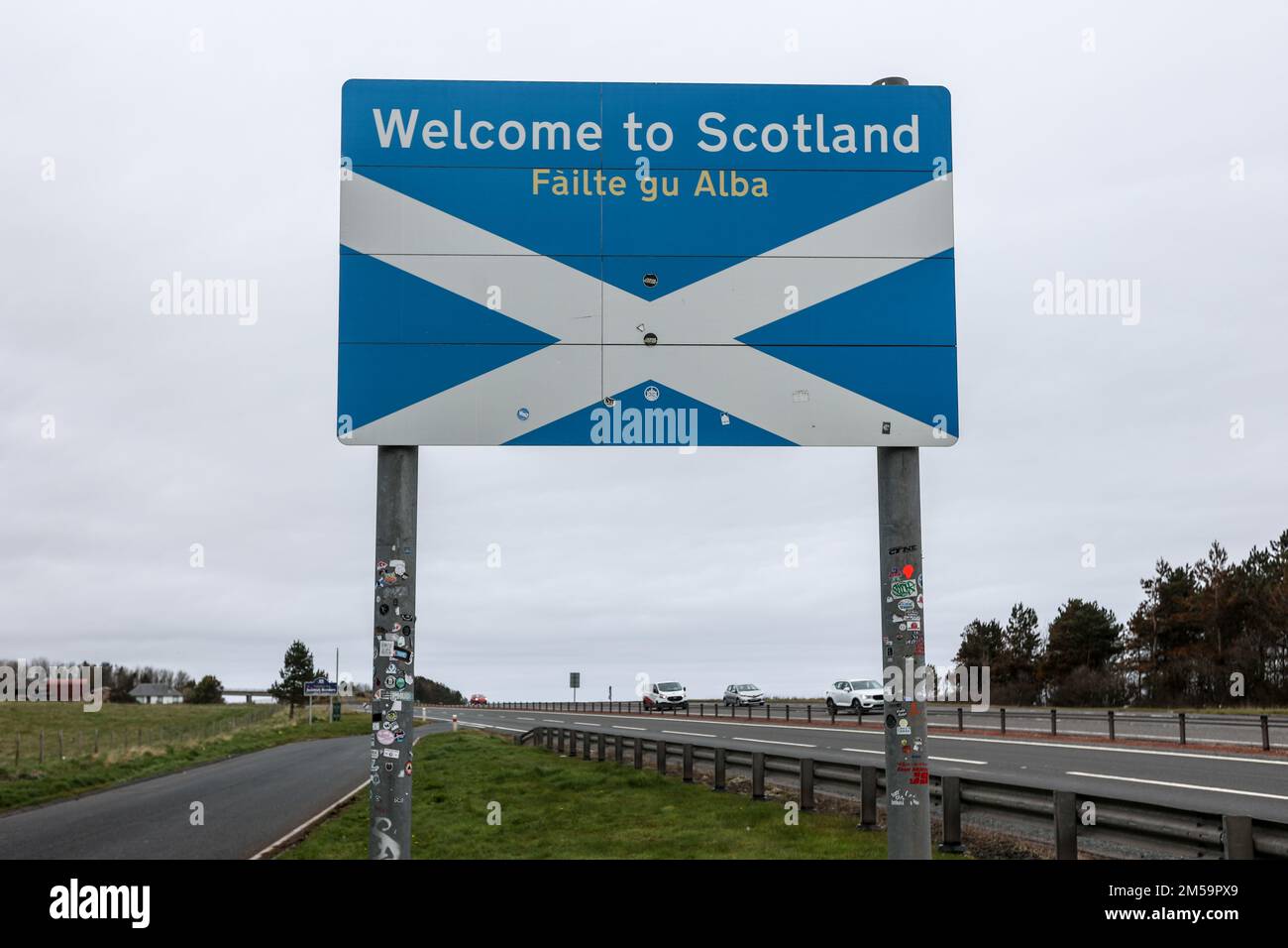 Huge,large,big,massive,Welcome to Scotland,Failte gu Alba,flag,also ...