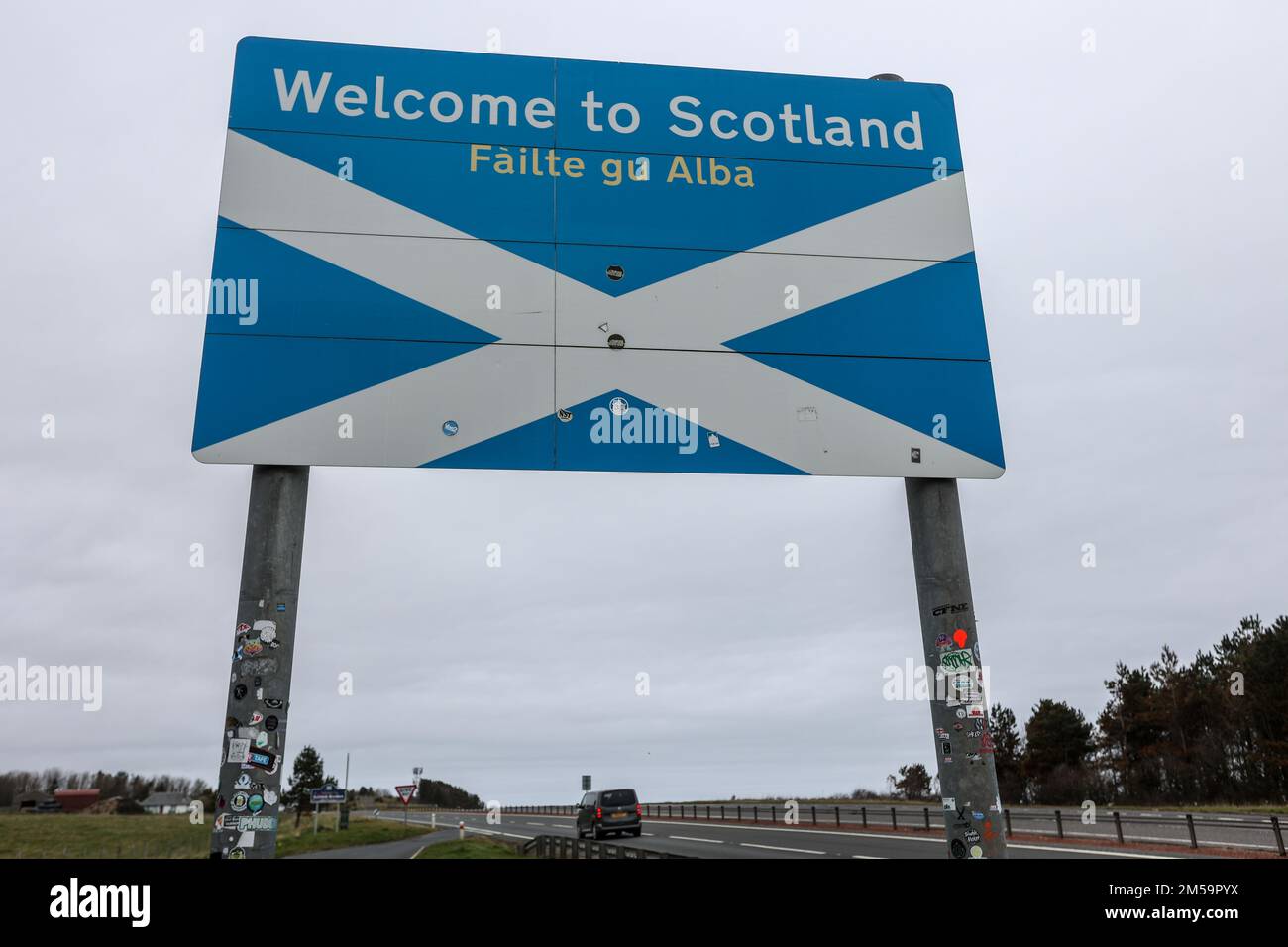 Huge,large,big,massive,Welcome to Scotland,Failte gu Alba,flag,also ...