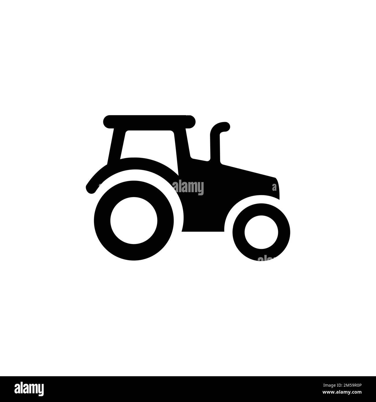 A simple clip art of a tractor isolated on a white background Stock ...