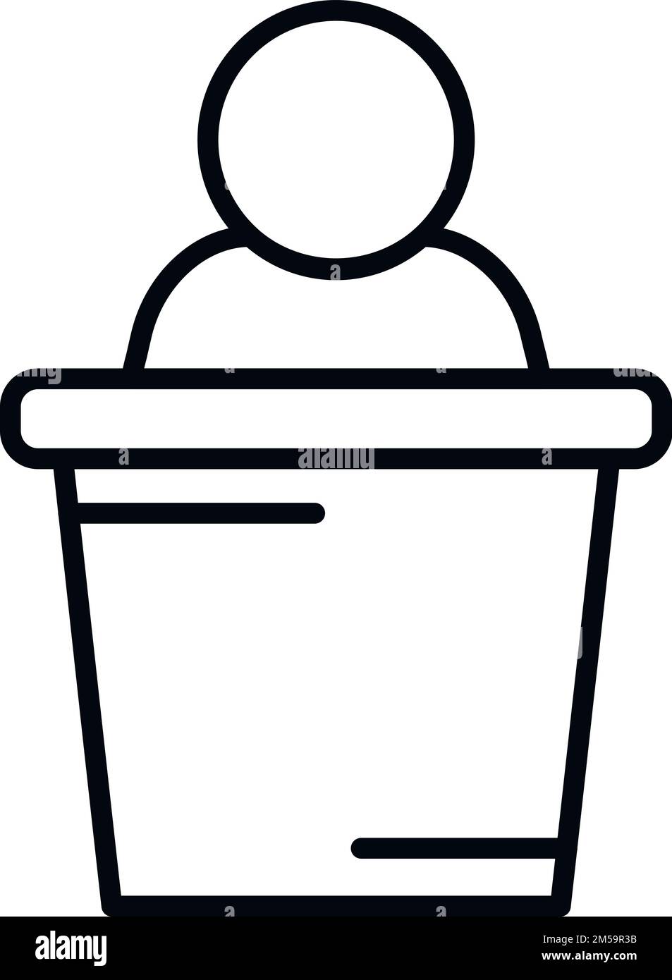 Candidate freedom speech icon outline vector. Vote ballot. President ...