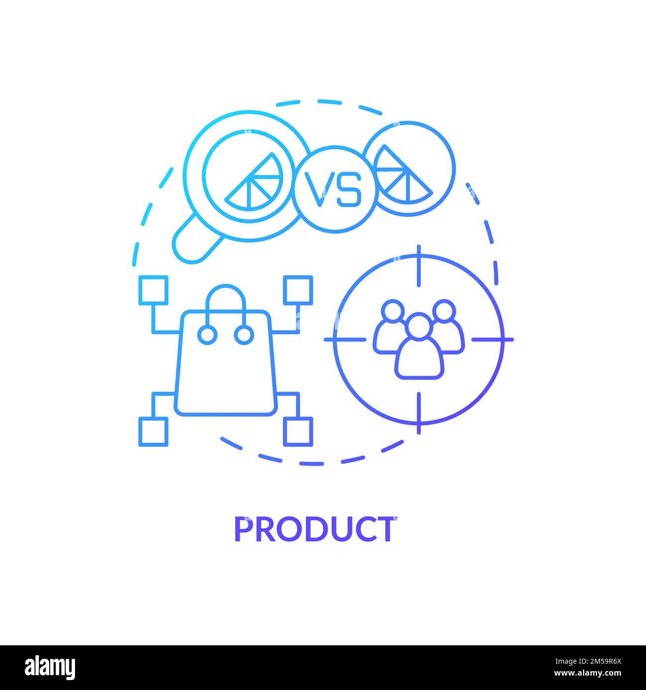 Product blue gradient concept icon Stock Vector Image & Art - Alamy