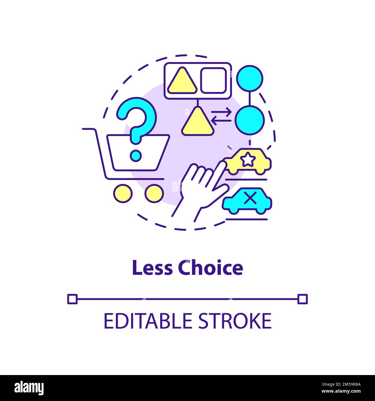 Less choice concept icon Stock Vector Image & Art - Alamy