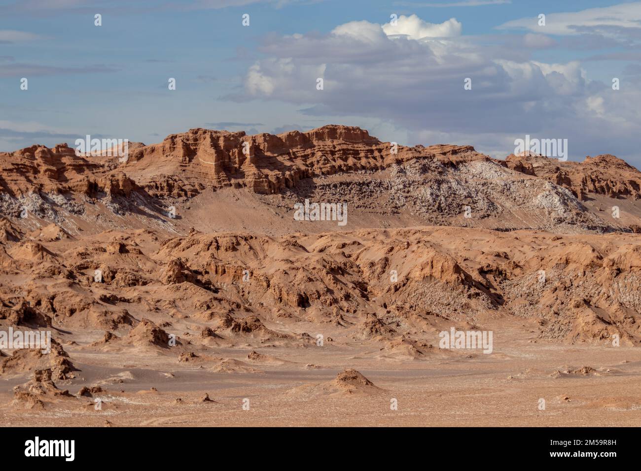 Valleys made of salt in the driest desert of the world, Atacama in ...