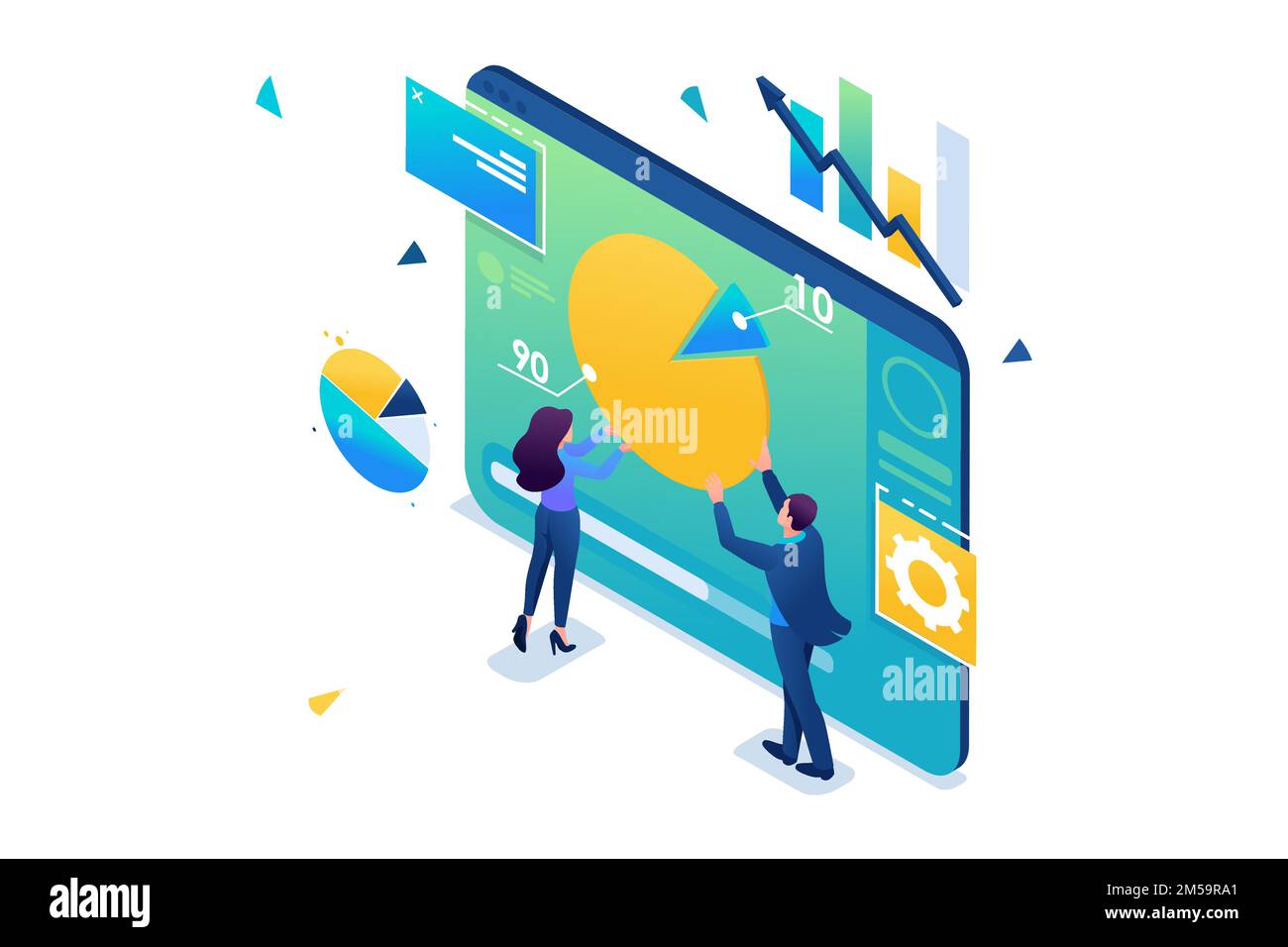 Navigation concept 3d isometric infographic hi-res stock photography ...