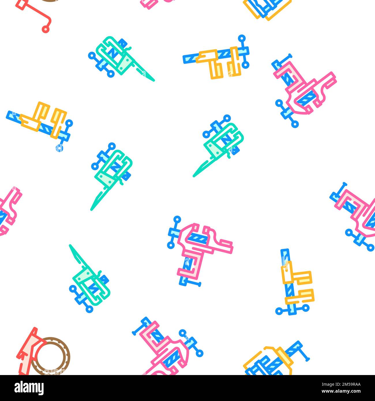 clamp vice grip tool metal vector seamless pattern Stock Vector Image ...