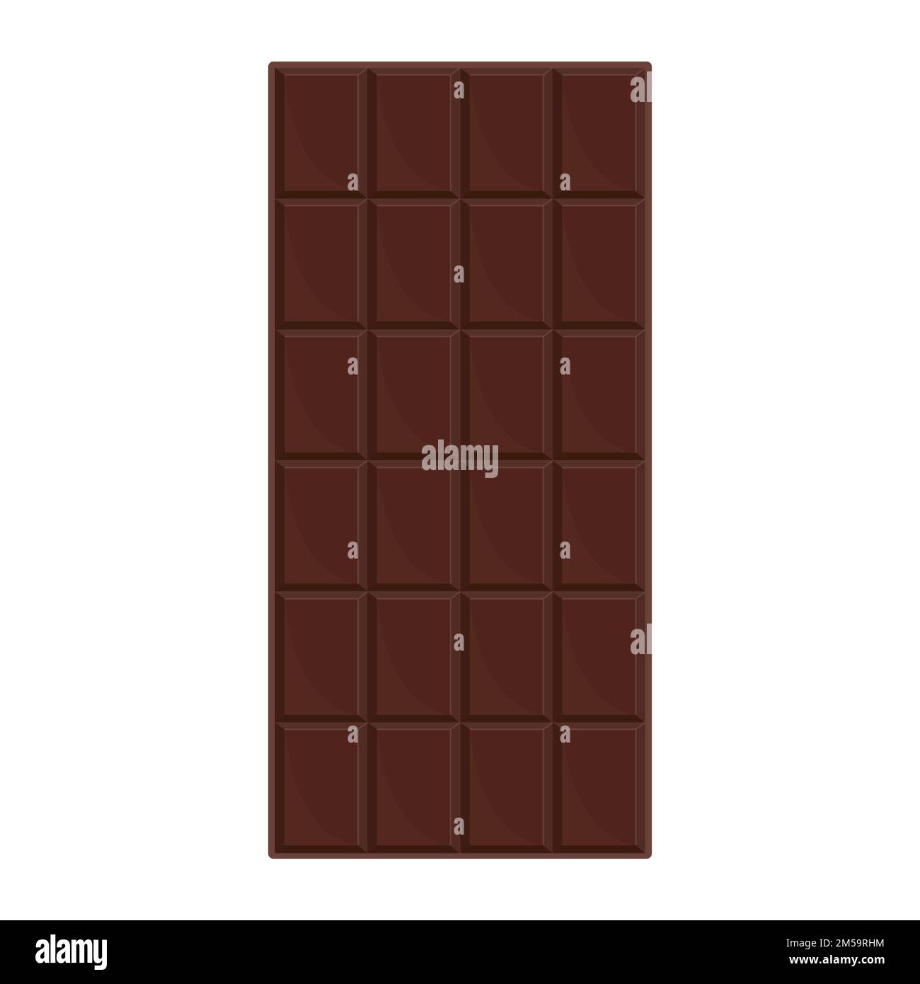 Large chocolate bar without packaging, color isolated vector ...