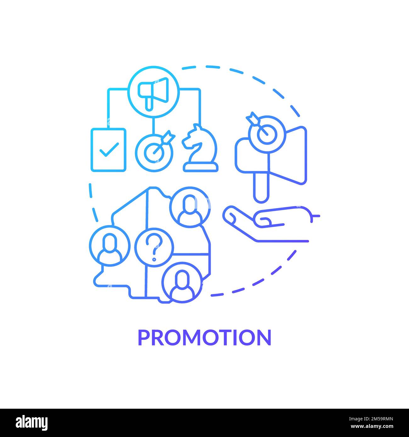 Promotion blue gradient concept icon Stock Vector Image & Art - Alamy