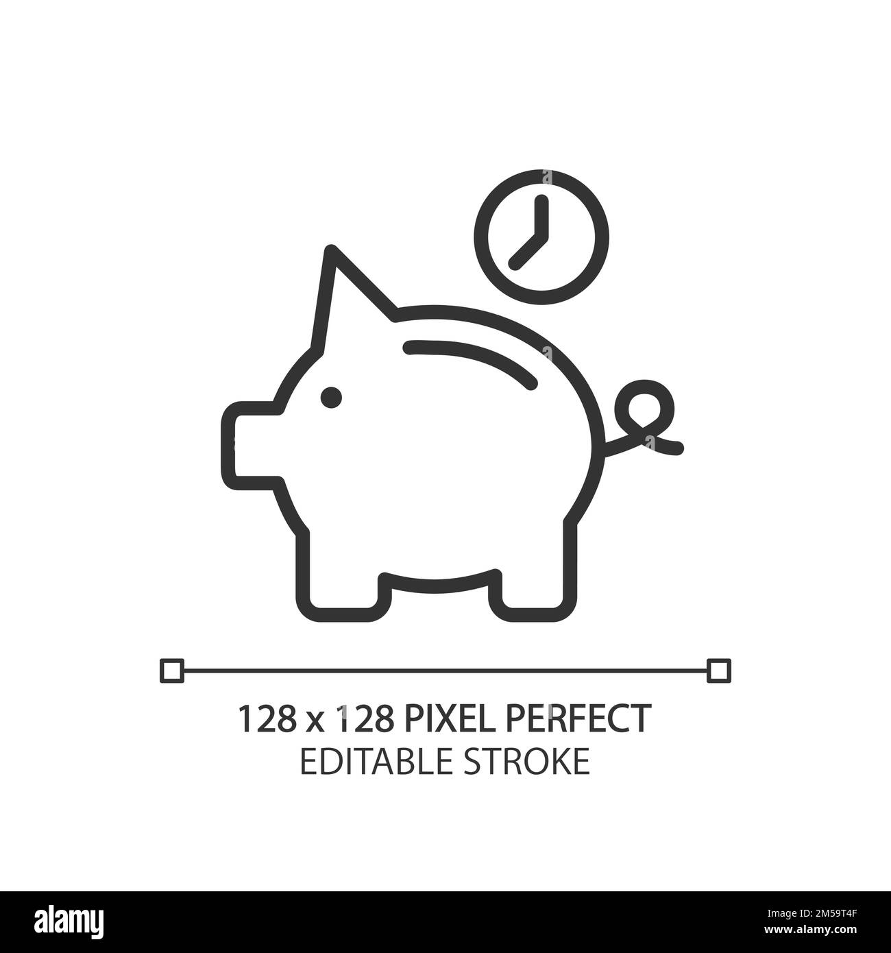 Save money for future pixel perfect linear icon Stock Vector Image ...