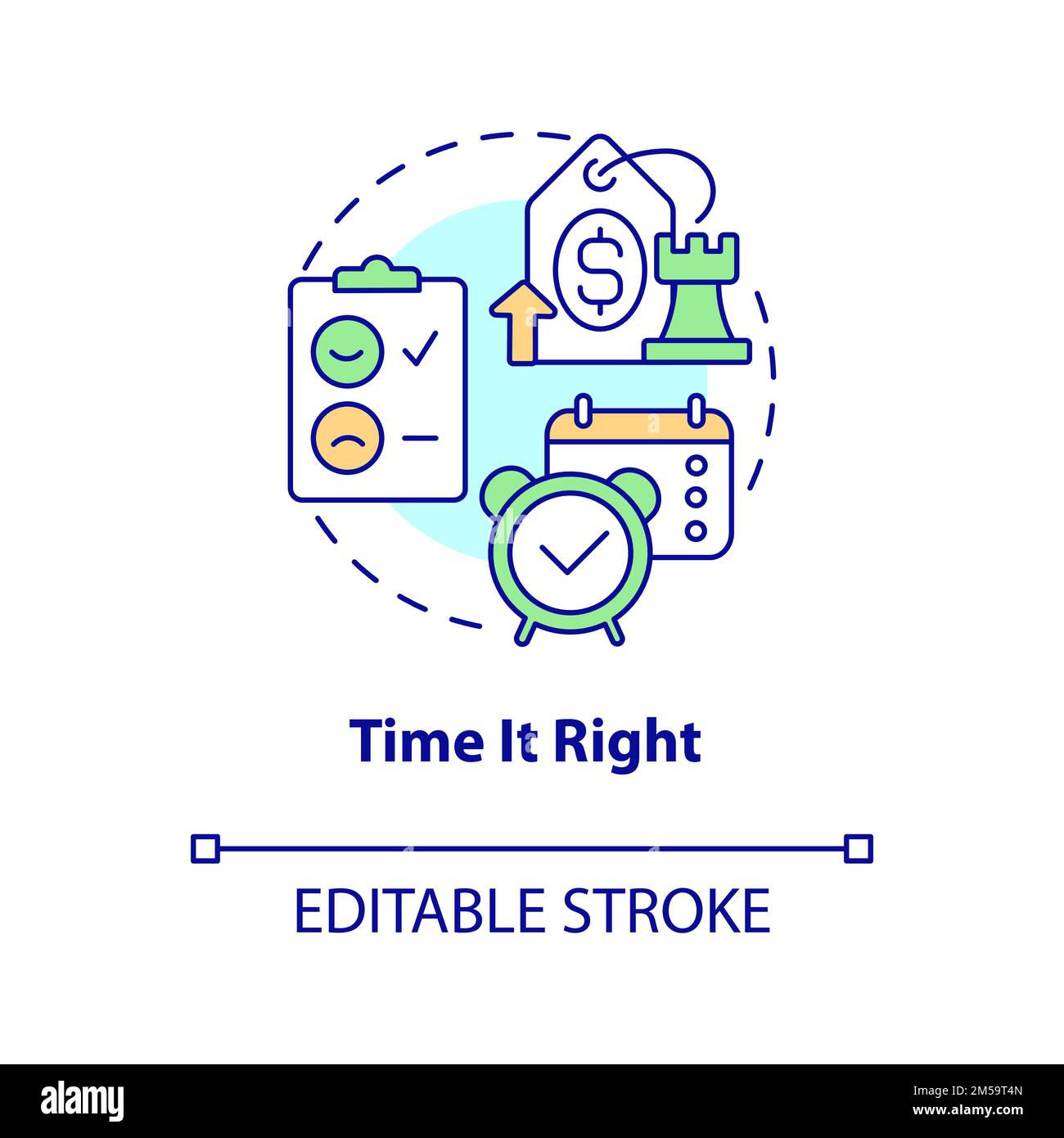 Time it right concept icon Stock Vector Image & Art - Alamy