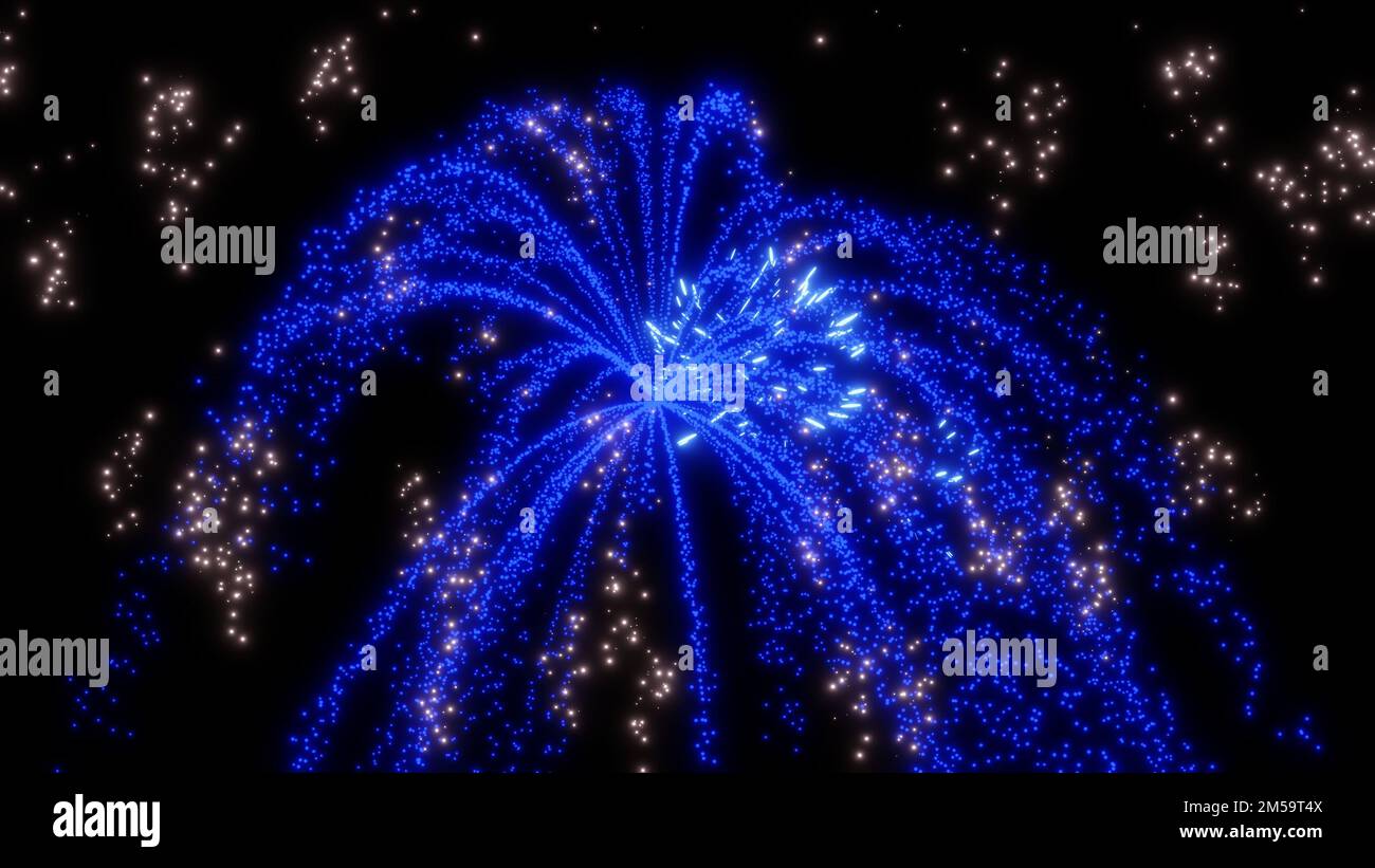 Fireworks display in night sky background Stock Photo - Alamy