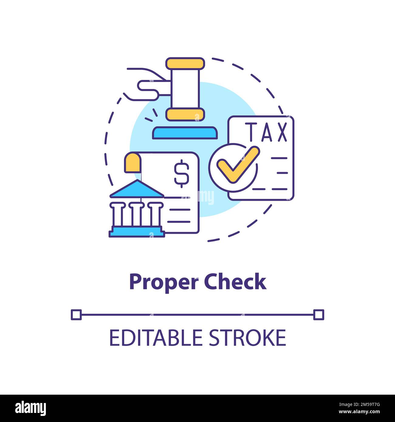 Proper check concept icon Stock Vector Image & Art - Alamy