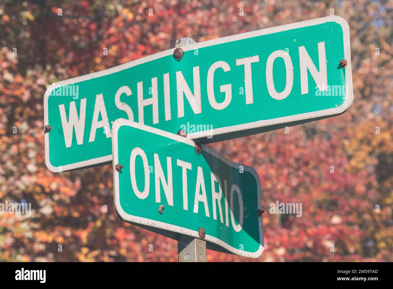 Road and street signs in North America USA Stock Photo - Alamy