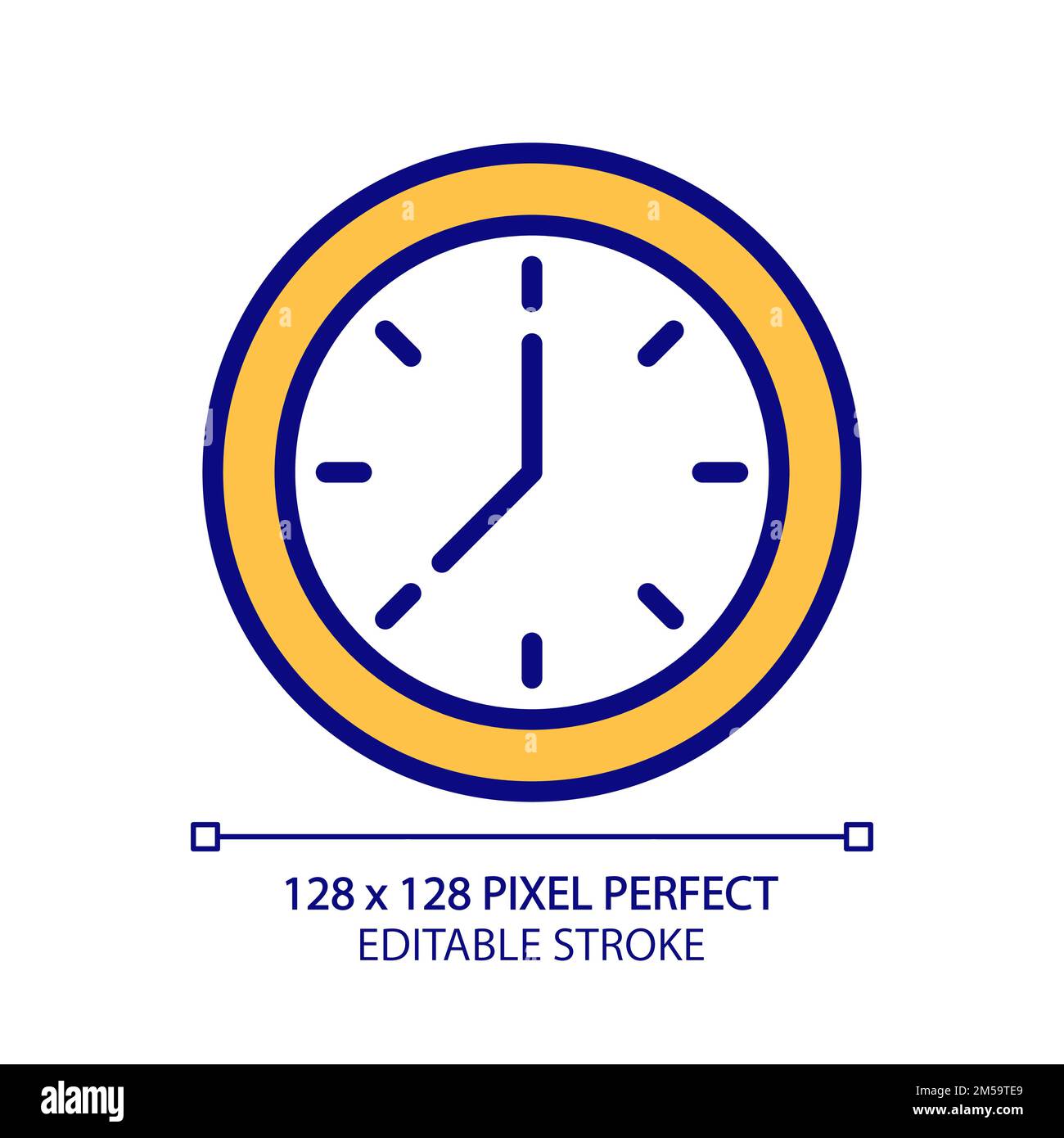 Clock face pixel perfect RGB color icon Stock Vector Image & Art - Alamy