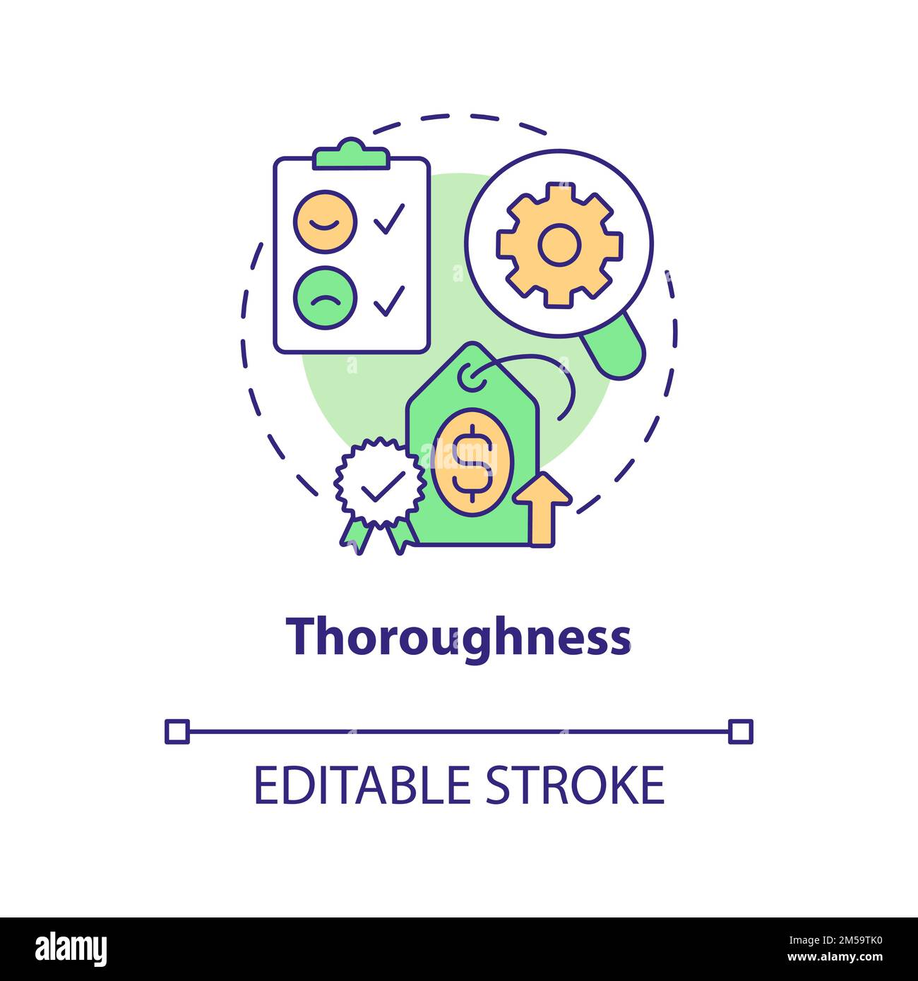 Thoroughness concept icon Stock Vector Image & Art - Alamy