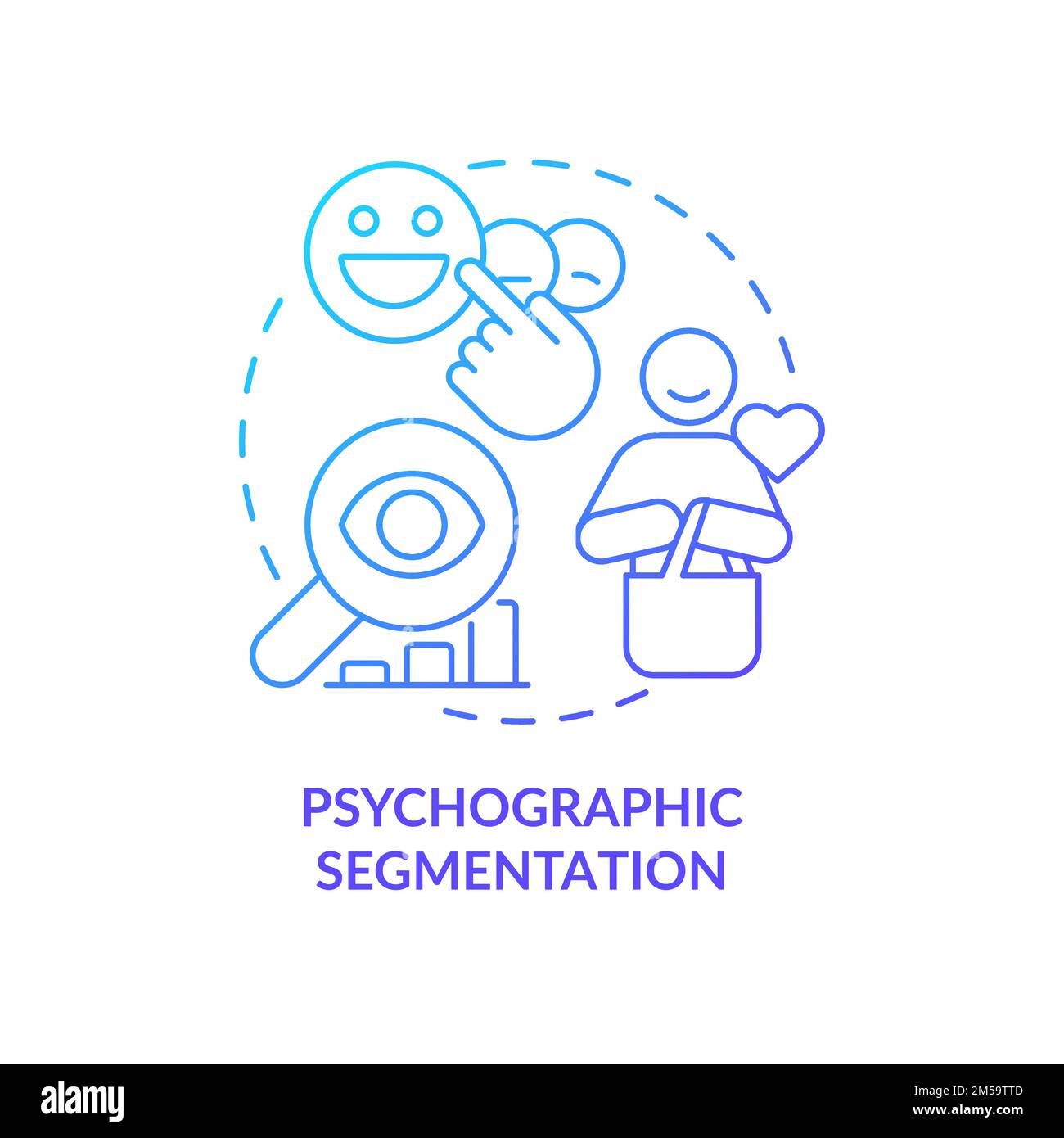 Psychographic segmentation blue gradient concept icons set Stock Vector Image & Art - Alamy