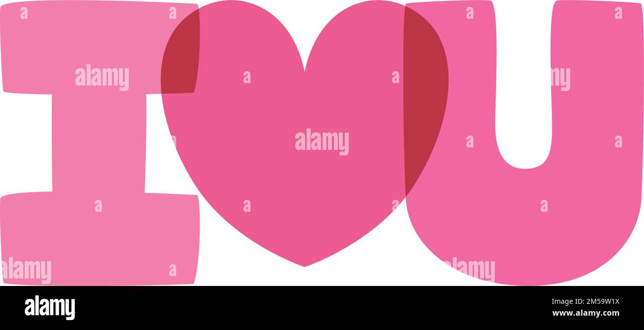 i love u lettering Stock Vector Image & Art - Alamy