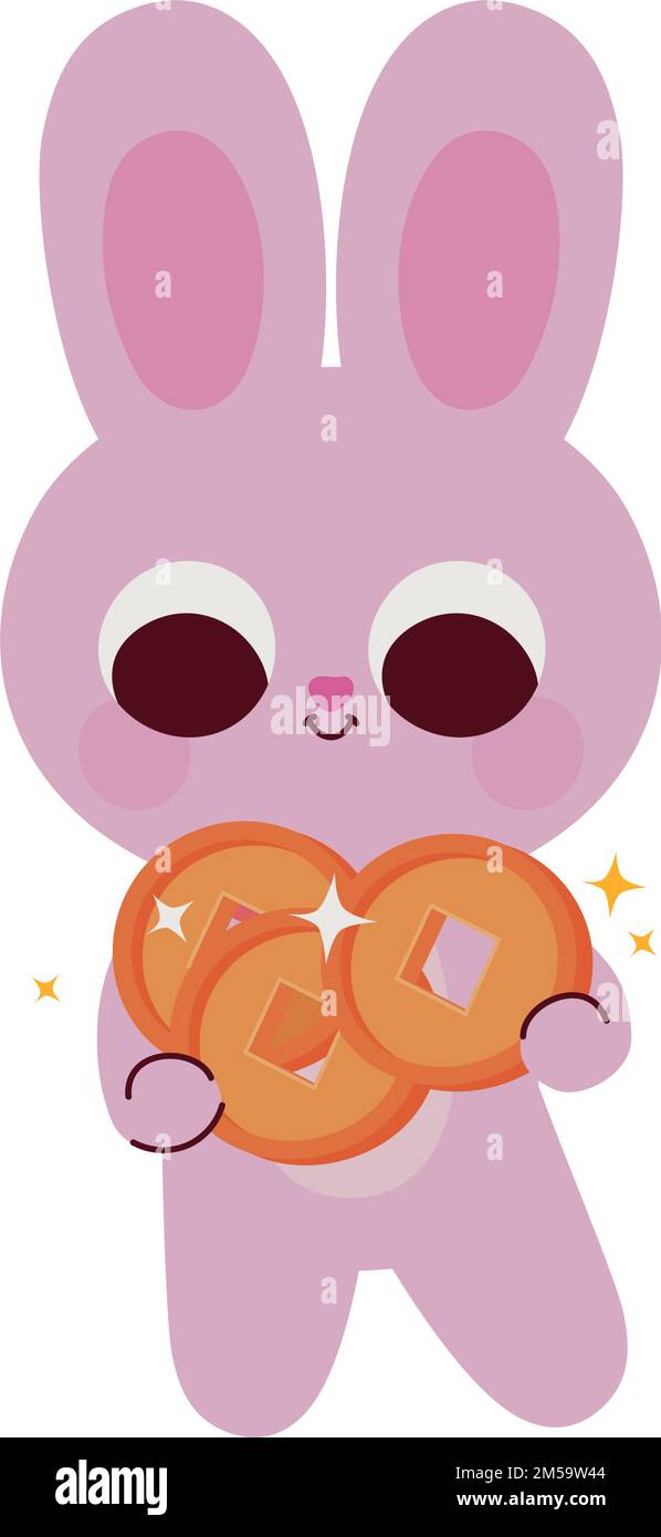 cute pink rabbit Stock Vector Image & Art - Alamy