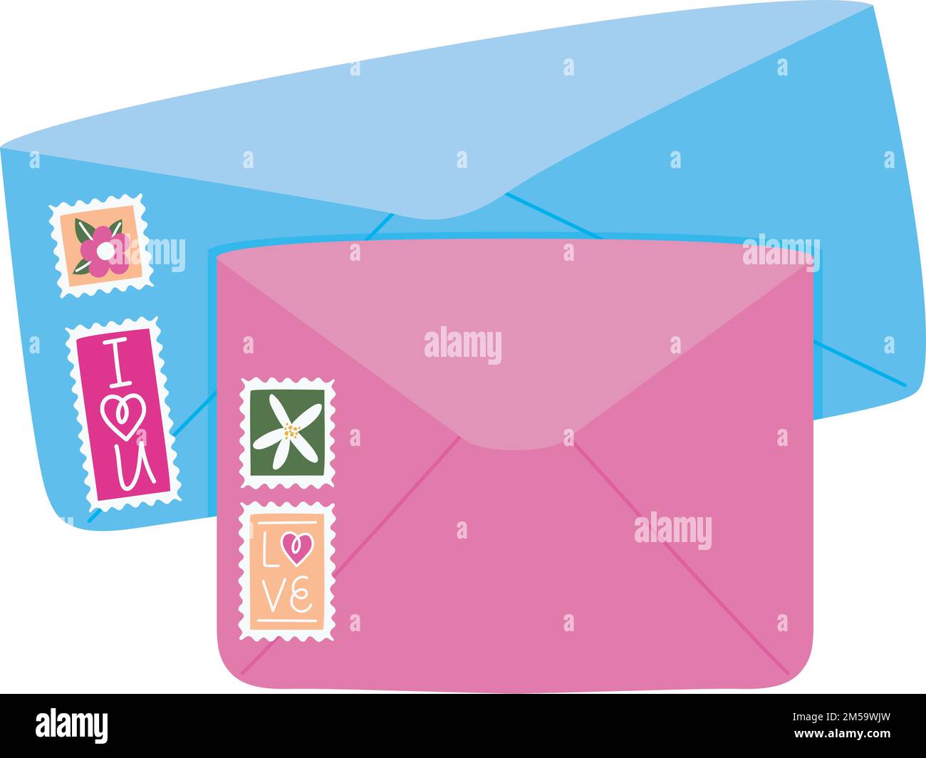 colored love letters Stock Vector Image & Art - Alamy