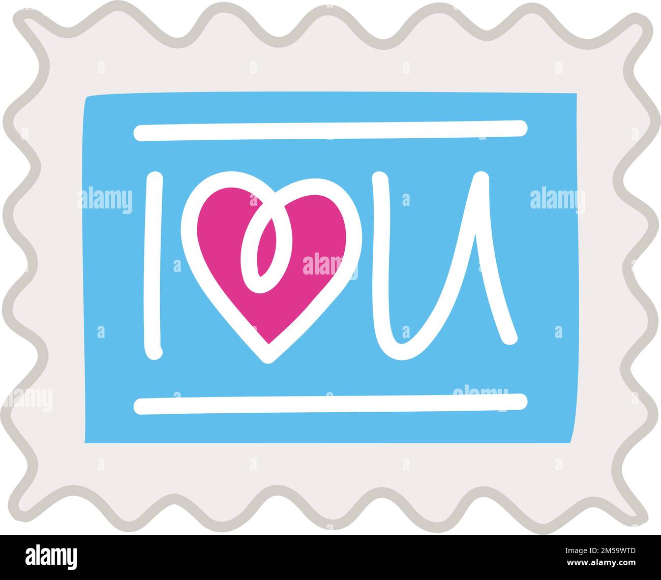 i love u stamp Stock Vector Image & Art - Alamy