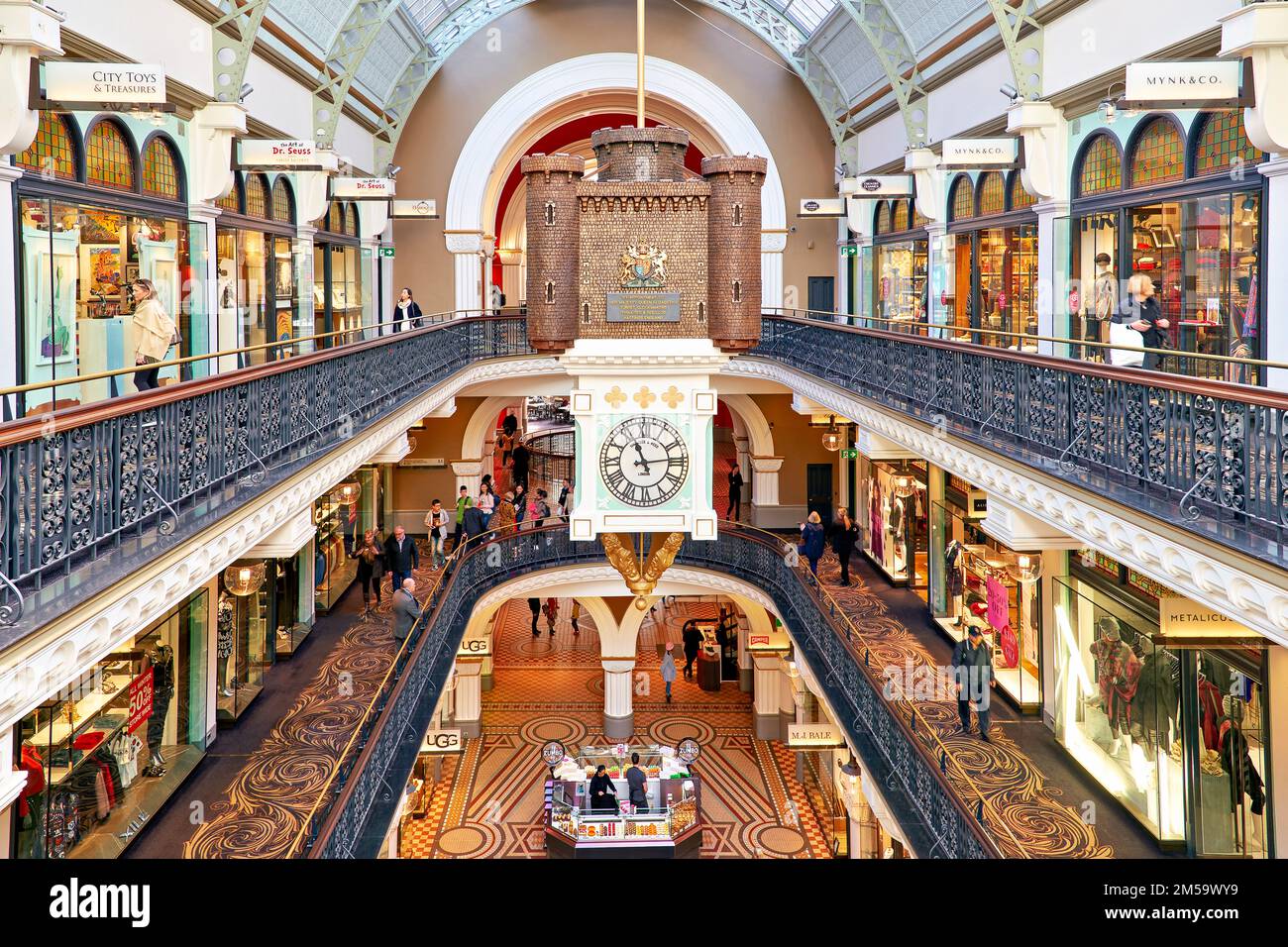 Sydney. New South Wales. Australia. Queen Victoria Building Mall Stock ...