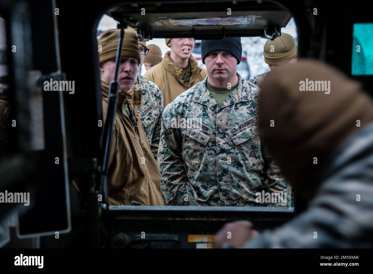 U.S. Army Sgt. Allen Rea, a vehicle commander of an Stryker armored ...