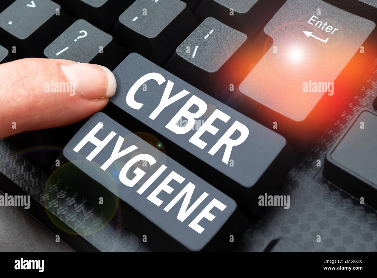 Conceptual display Cyber Hygiene. Business overview steps that computer ...
