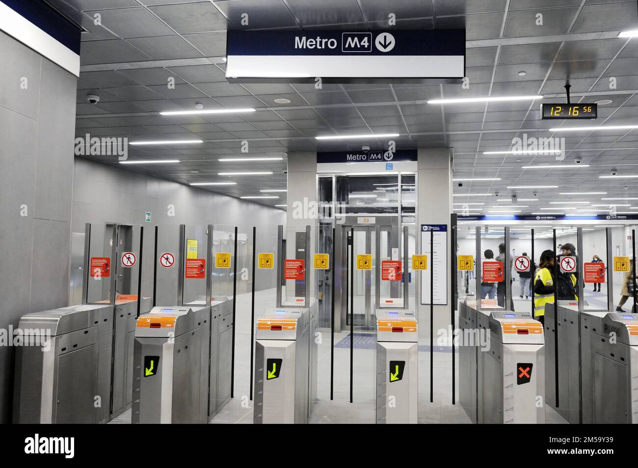 Milan (Italy), the new Metro 4 line Stock Photo - Alamy