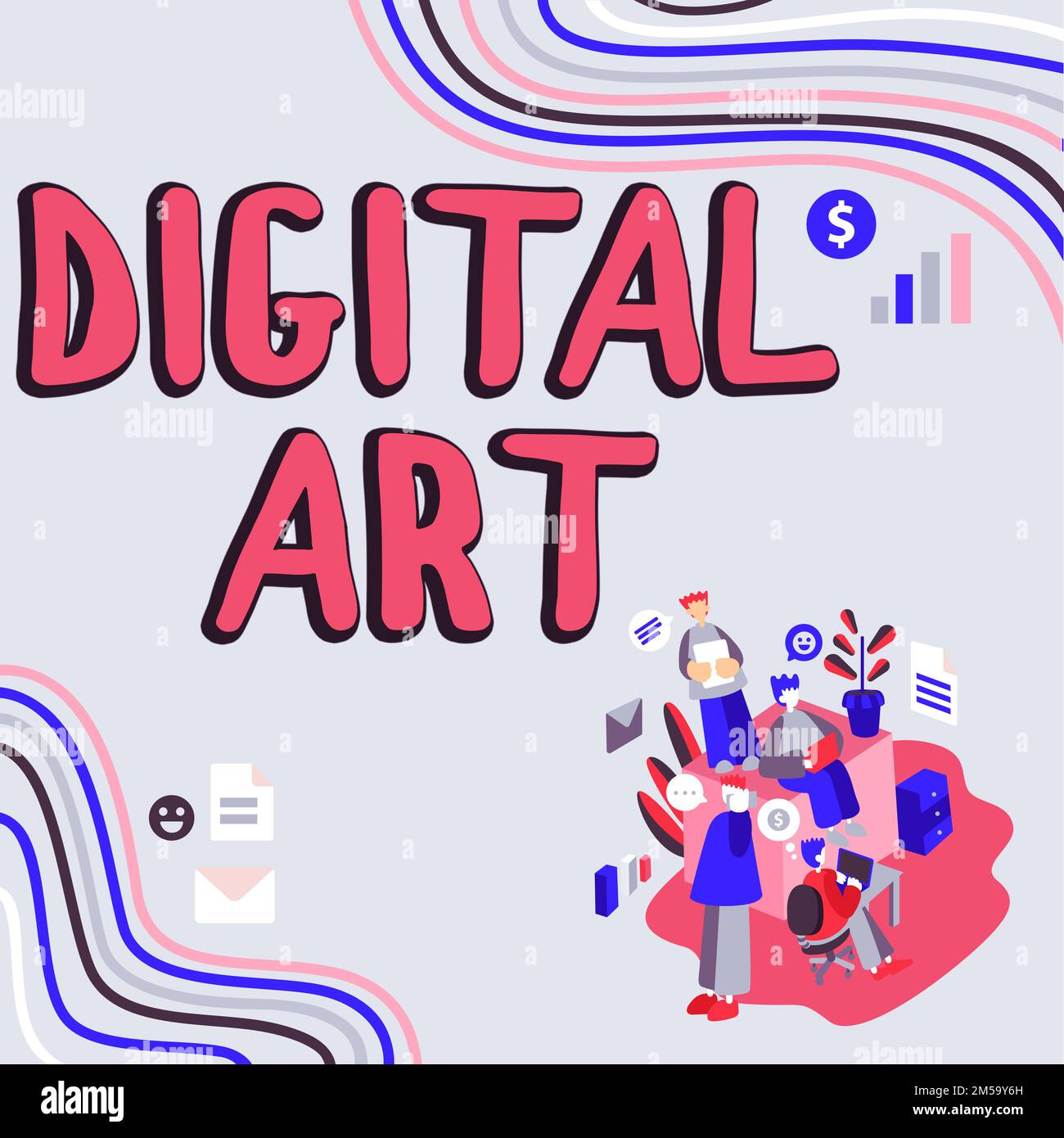 Text showing inspiration Digital Art. Business showcase use of skill ...