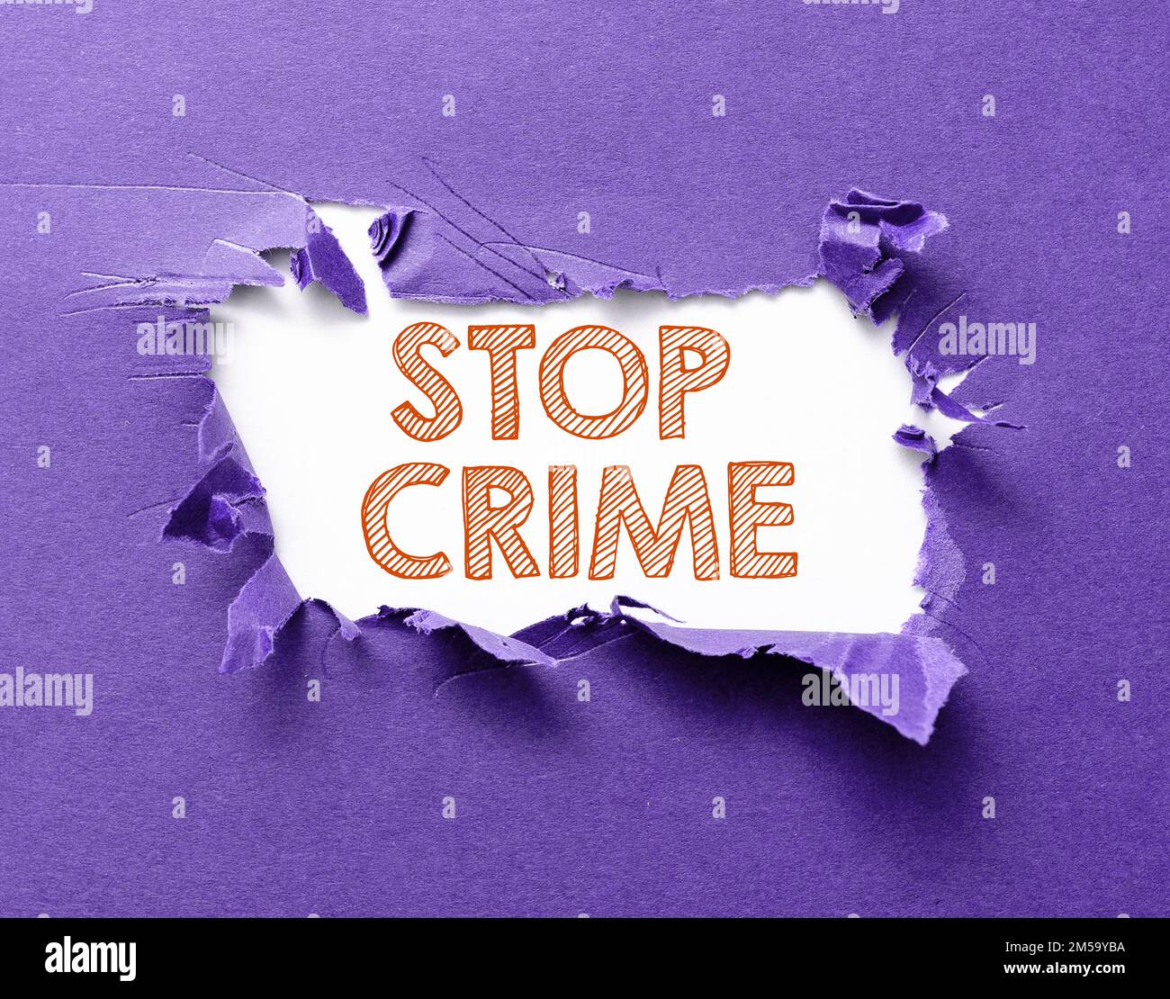 Text sign showing Stop Crime. Business idea the effort or attempt to ...