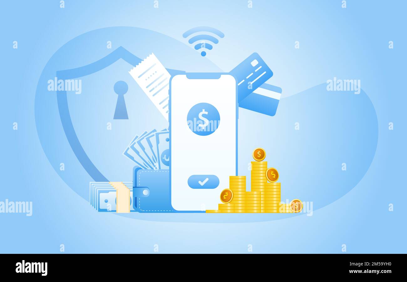 Financial management concept and investment, Flat design of payment ...