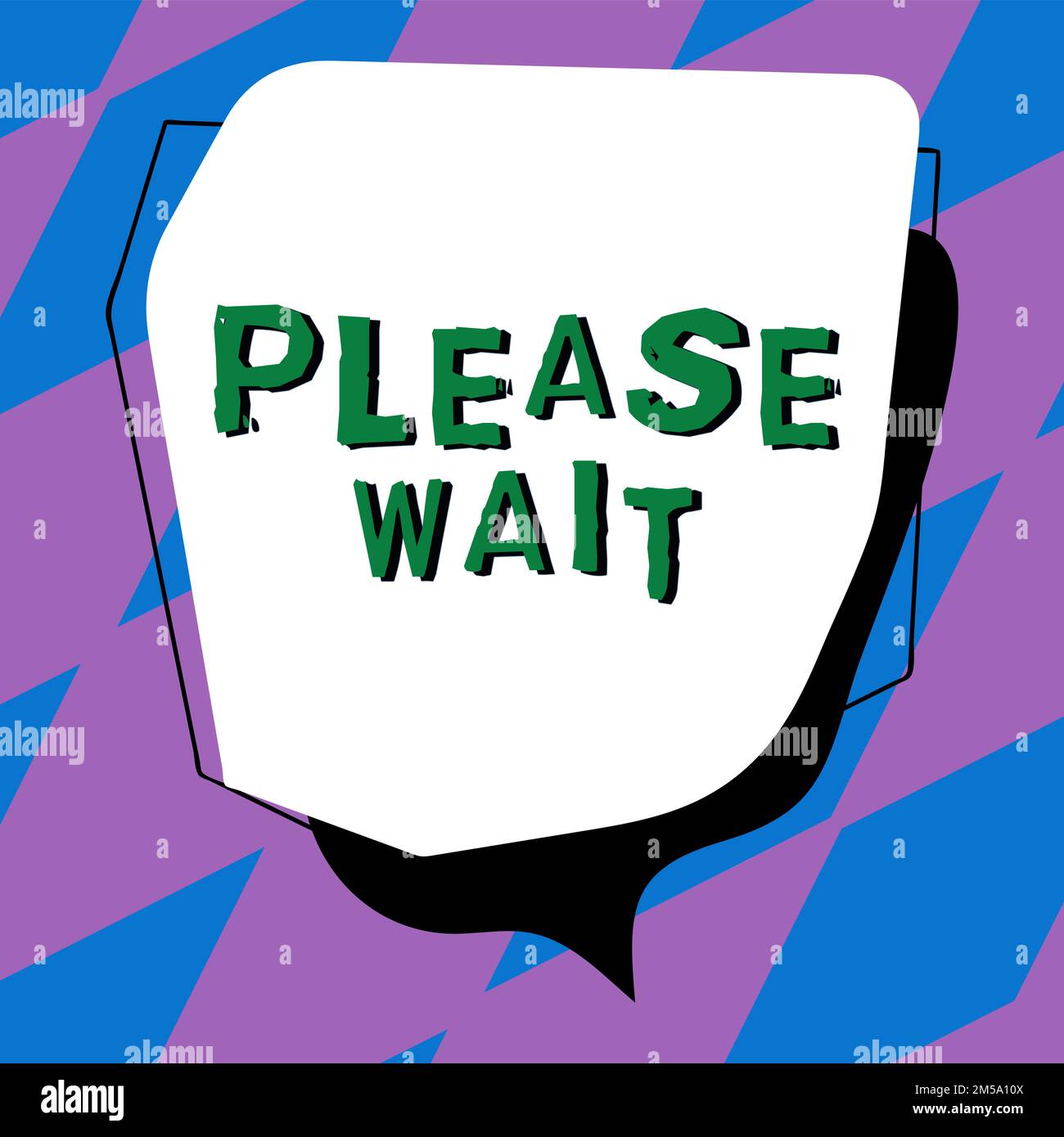 Text sign showing Please Wait. Internet Concept to pause any implemented action immediately and ...
