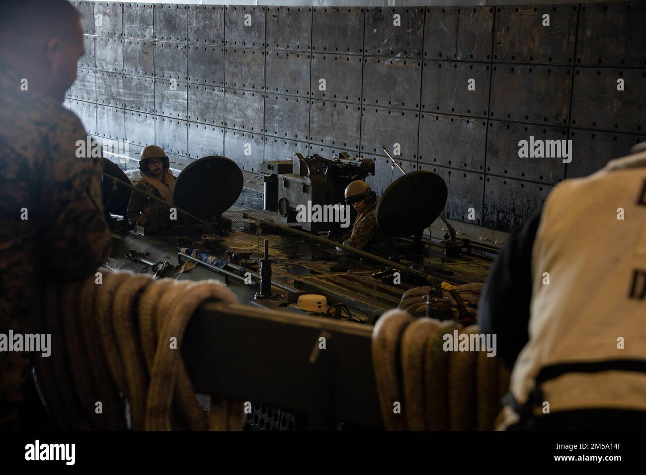 U.S. Marines assigned to the 3d Assault Amphibian Battalion, 1st Marine ...