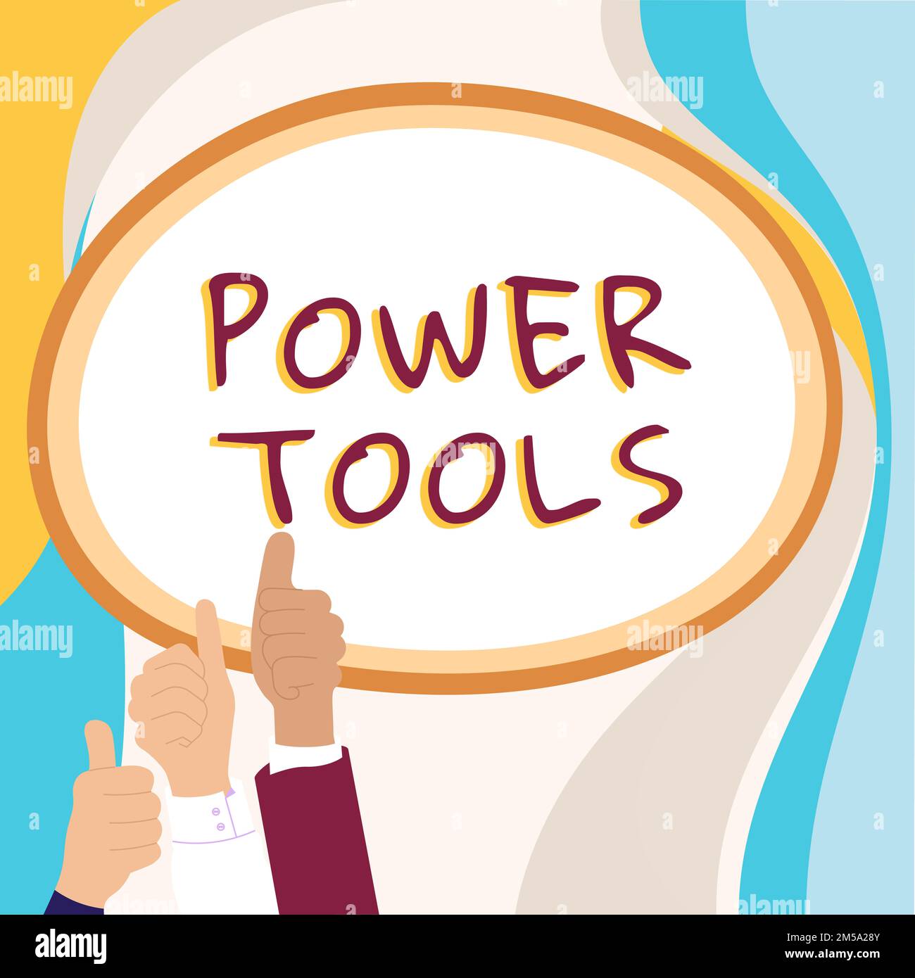 Conceptual display Power Tools. Business concept tool that is actuated ...