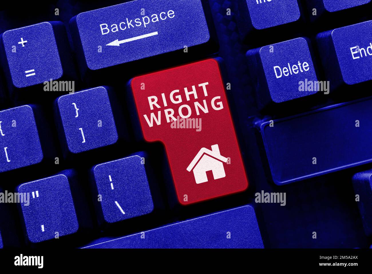 Writing displaying text Right Wrong. Concept meaning choose between two ...