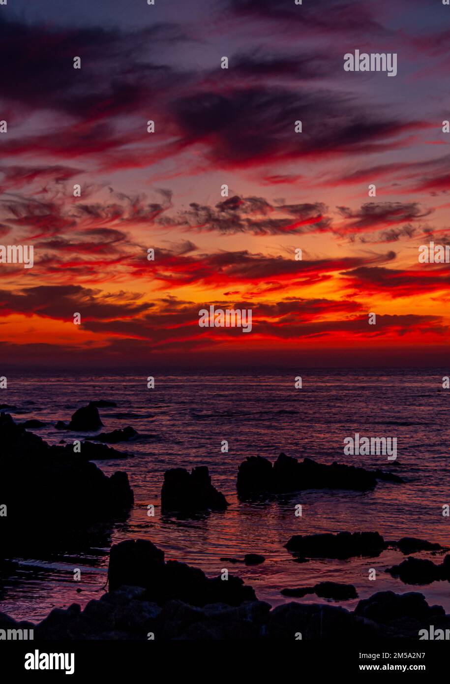 A brilliant sky still remains long after the sun went down from the ...