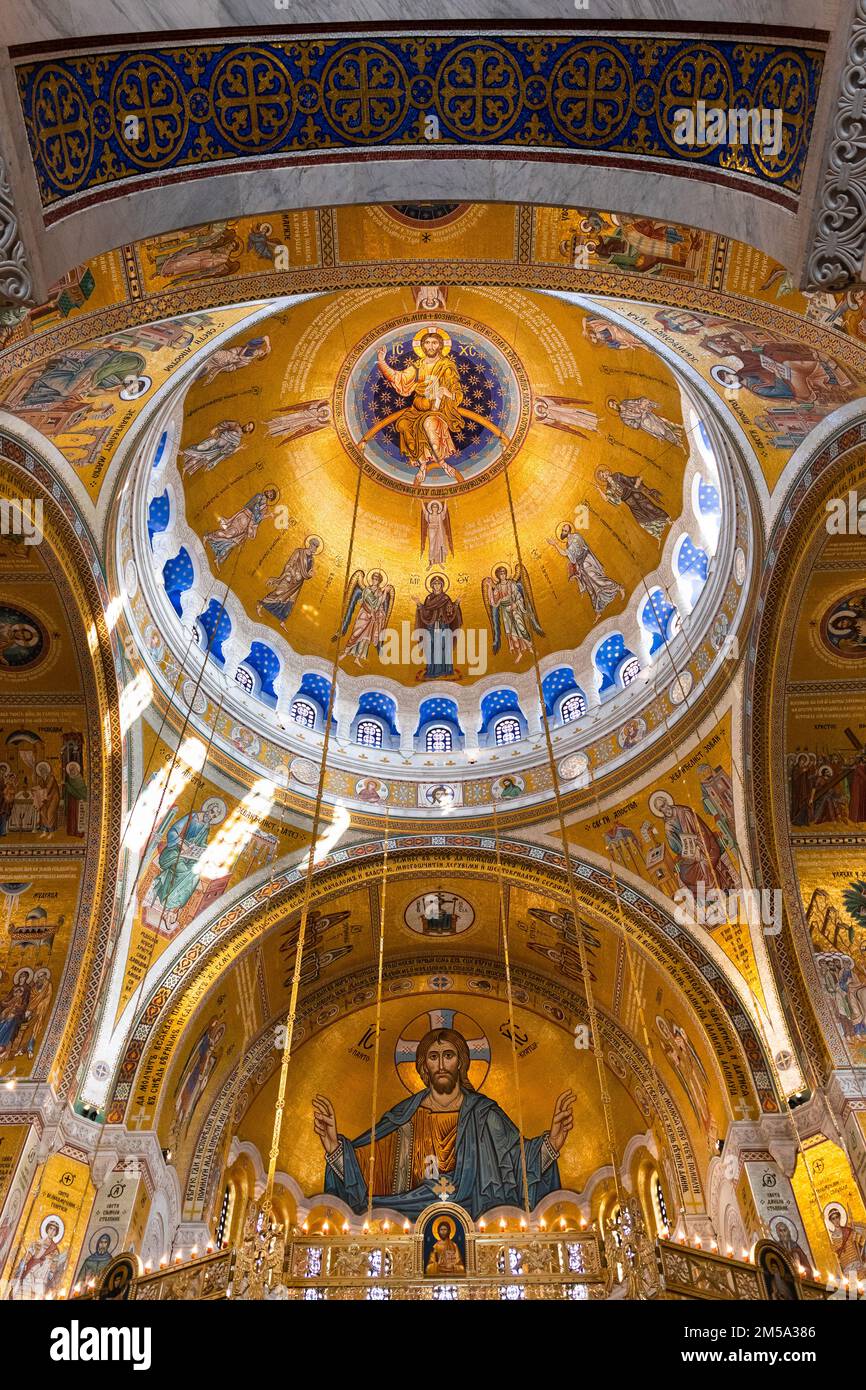 Belgrade, Serbia - December 20, 2022: Interior of the Church of Saint ...