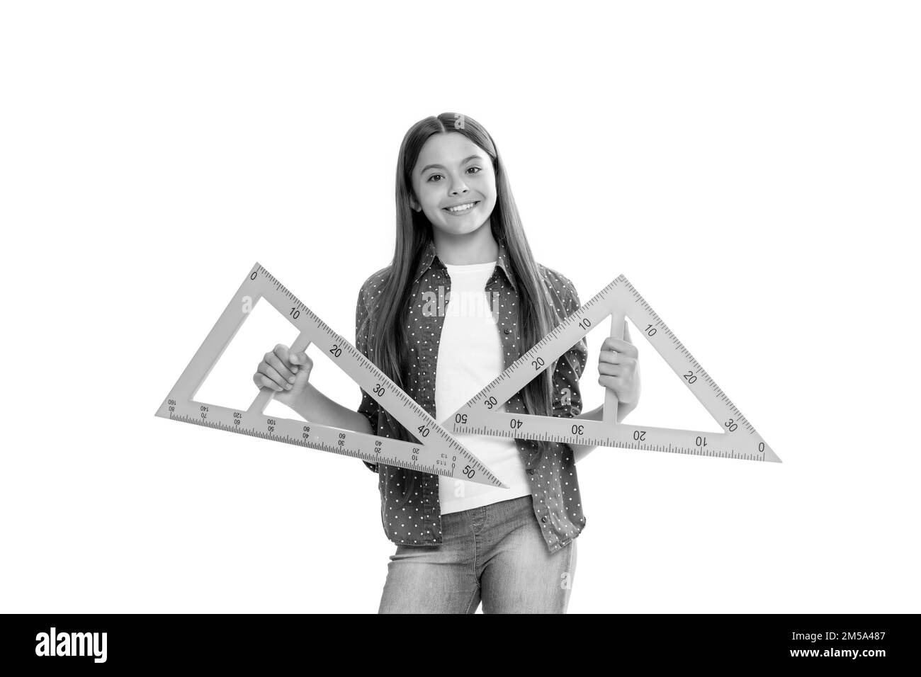 algebra and geometry. kid study math. measure the size. trigonometry ...