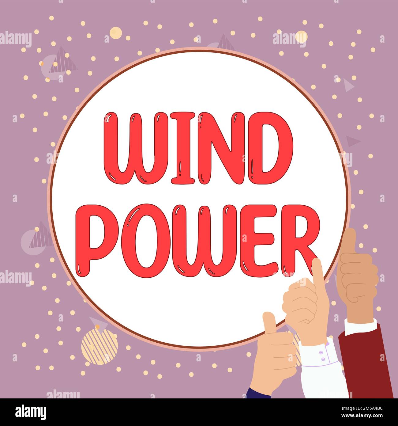 Text sign showing Wind Power. Word Written on use of air flow to ...
