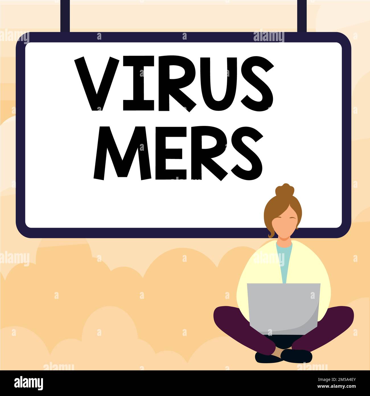 Text caption presenting Virus Mers. Concept meaning viral respiratory ...
