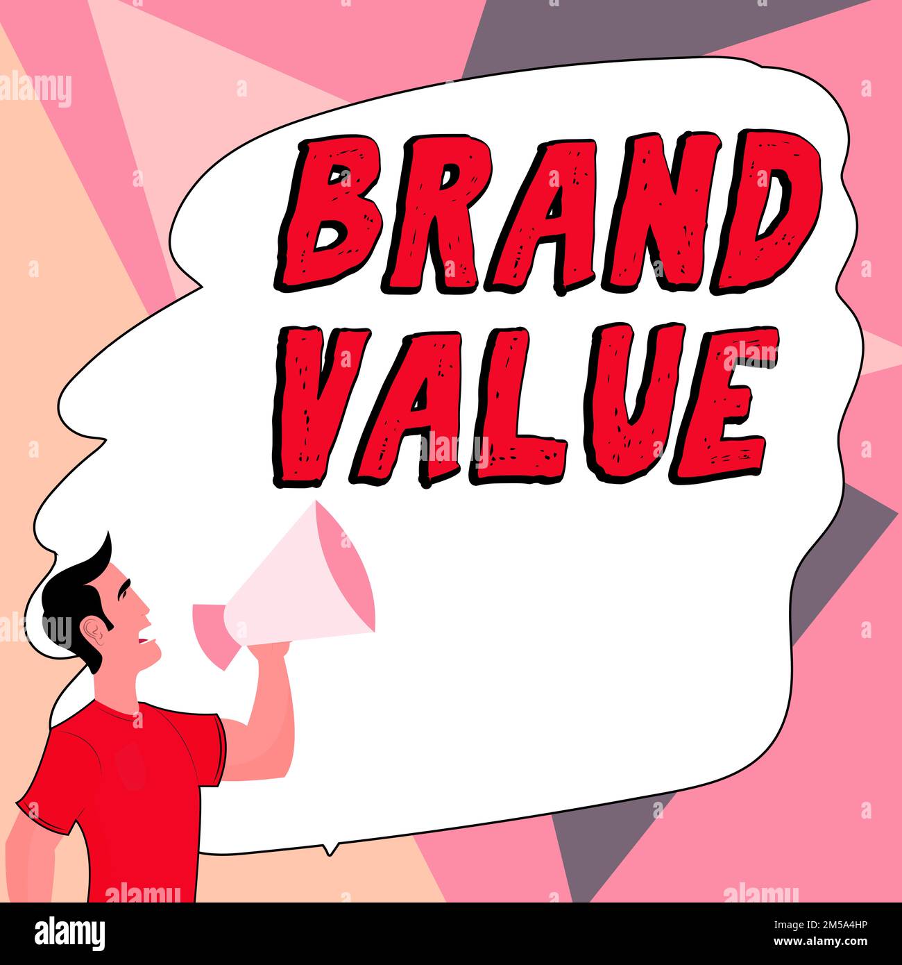 Inspiration showing sign Brand Value. Word Written on company generates ...