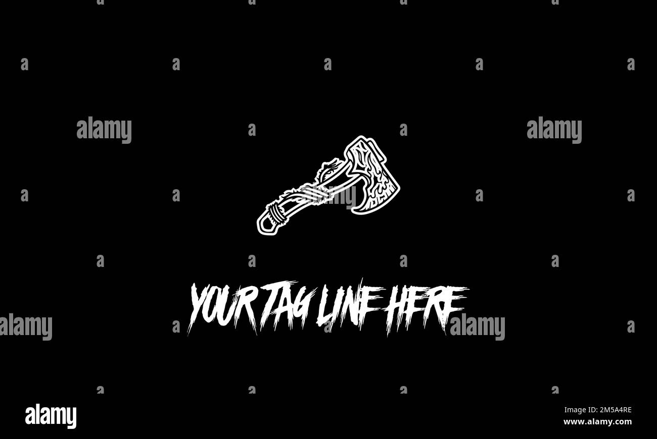 A vector of white axe symbol in black background Stock Vector Image ...